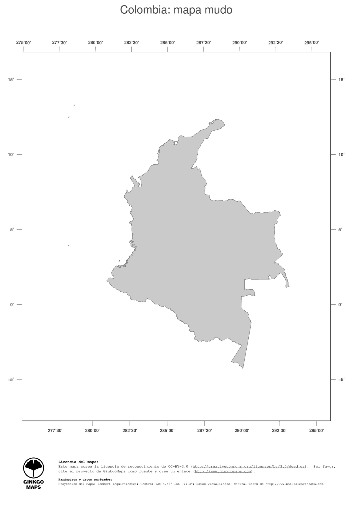 Mapa mudo de colombia - Imagui